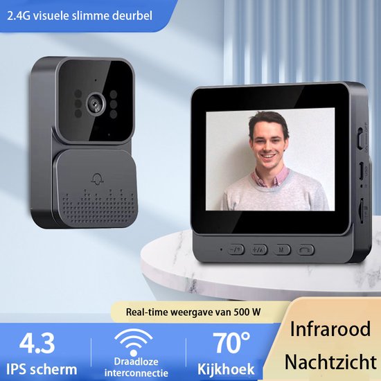 Zeerkeer Video deurbel - Deurbellen met camera - HD Lens - Slimme ...