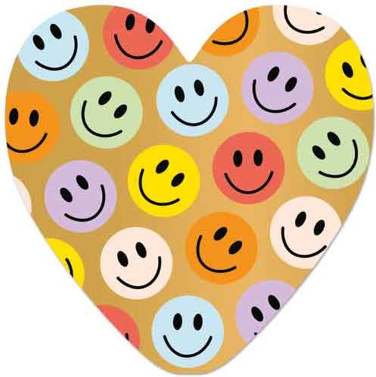 Wenskaart - XL kaart -Smiley - hart van goud - kaart met standaard ...