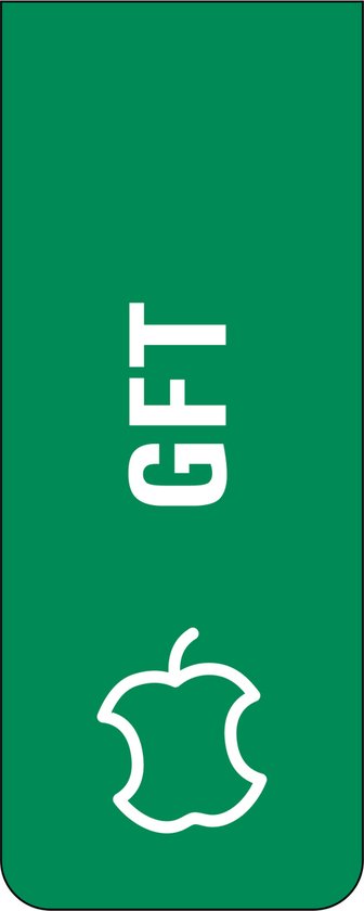 GFT afval sticker - 160 x 65 mm | bol