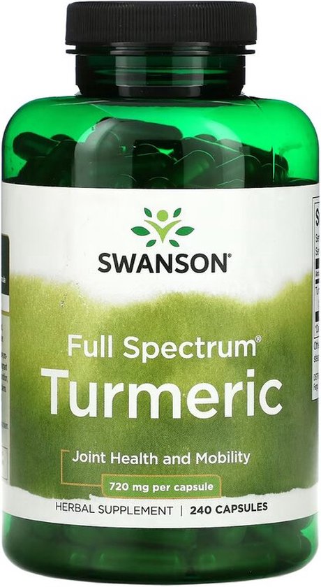 Swanson Health Superfoods - Turmeric 720mg - 240 capsules - Swanson | bol