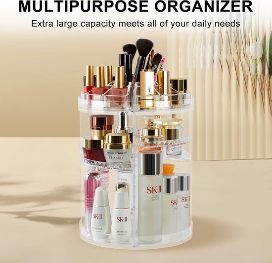 Make-up organizer, 360 graden draaiende verstelbare sieraden en ...