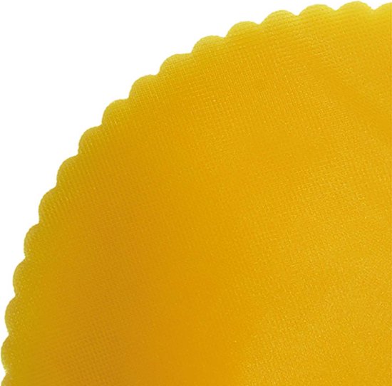 25 kanariegele tule met gegolfde rand 23cm rond hobbymateriaal | bol