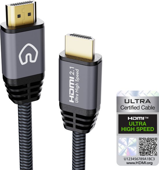 Qnected® HDMI 2.1 kabel 2 meter - Gen 2 Certified - 4K 120Hz & 144Hz ...
