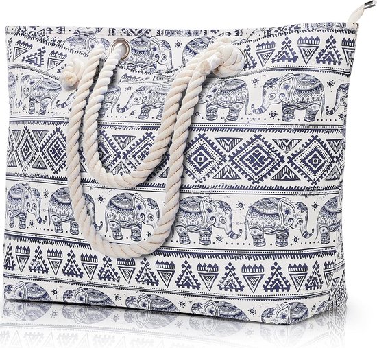 Grote strandtas met ritssluiting waterdichte badtas strandtas XL ...