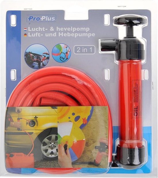 Olie/vloeistof lucht- en hevelpomp 2 in 1 - Siphon/sifonpomp - Auto ...