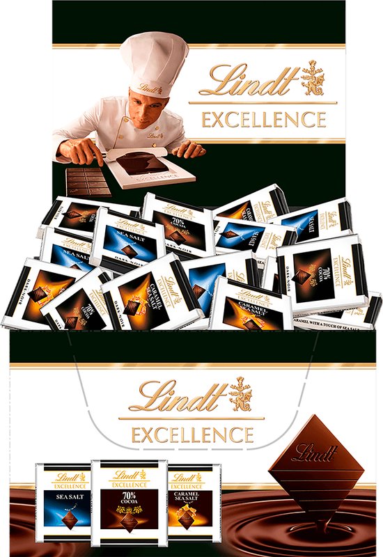 Lindt EXCELLENCE Mini's 1000 gram - Mini Pure Chocolade repen - 70% ...