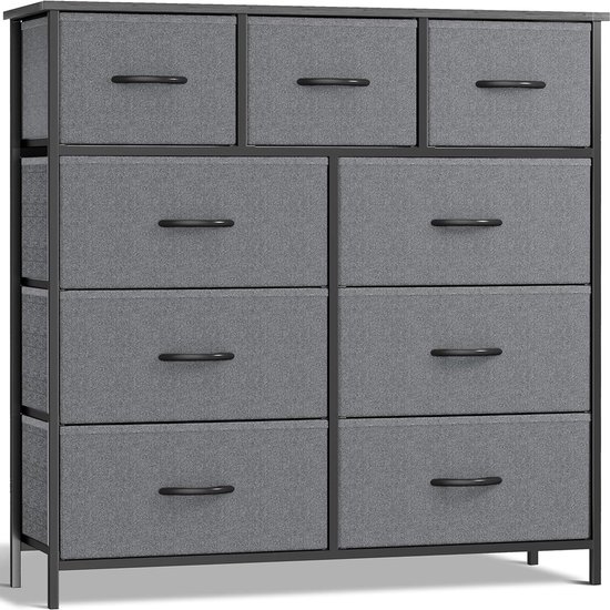 Commode - kast - stoffen ladenkast - opbergkast, 9 laden van stof met ...