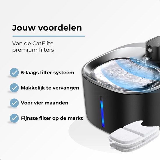 CatElite - 5-in-1 Waterfilters - voor draadloze Premium CatElite ...