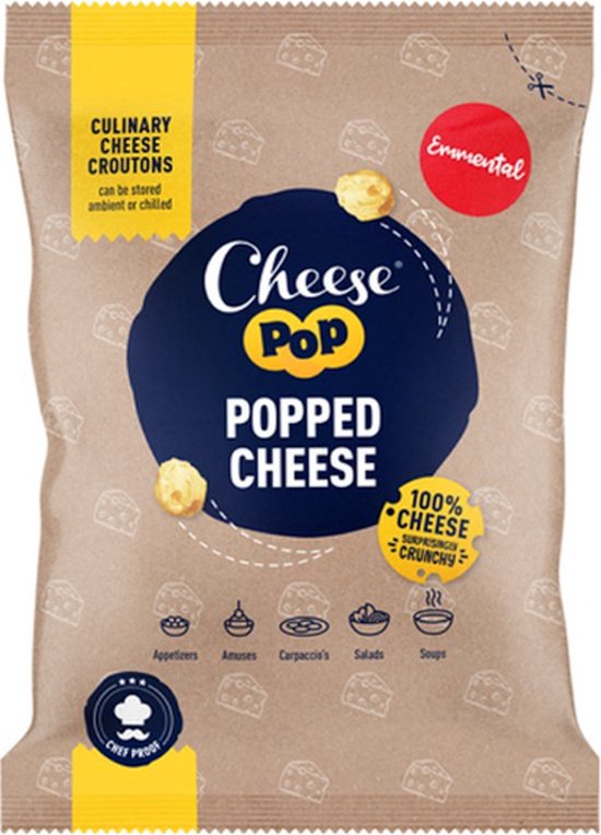 Cheesepop - Gepofte Emmental kaas - 500g | bol