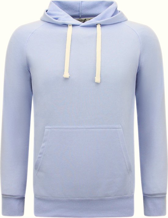 Hoodie Heren - Effen Basic Hoodie - Licht Blauw | bol