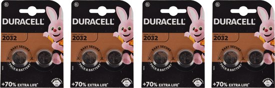 Duracell Lithium CR2032 3V Batterijen - Set van 4 (2 Stuks Knoopcelbatterijen in Elke... | bol
