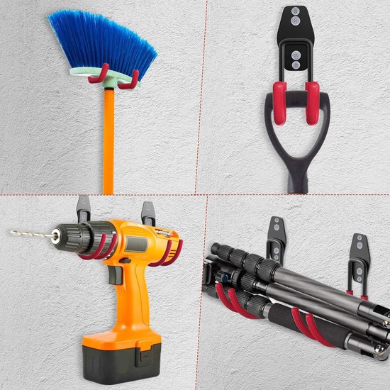 3-H set 14 muurhaken - dubbele haken - multi-size haken voor ladder ...