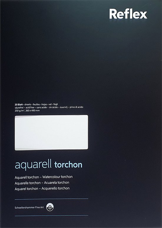 Papier aquarelle Torchon 36x48cm 250g/ m2 bloc 20 feuilles VF5004248 | bol