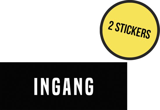 Stickers/ deurstickers (2x) | "Ingang" | 14 x 4 cm | Zwart | Winkelen ...