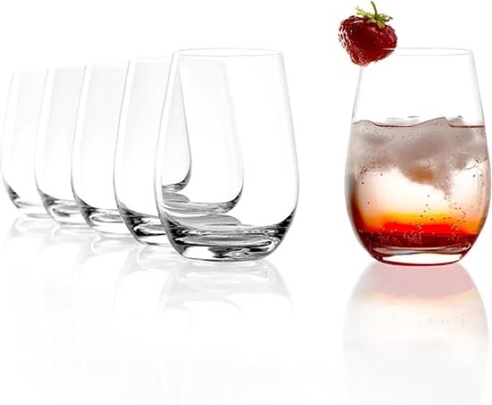 Waterglazen, set van 6 stuks, 465 ml, vaatwasmachinebestendig, kristalglas, sapglazen,... | bol