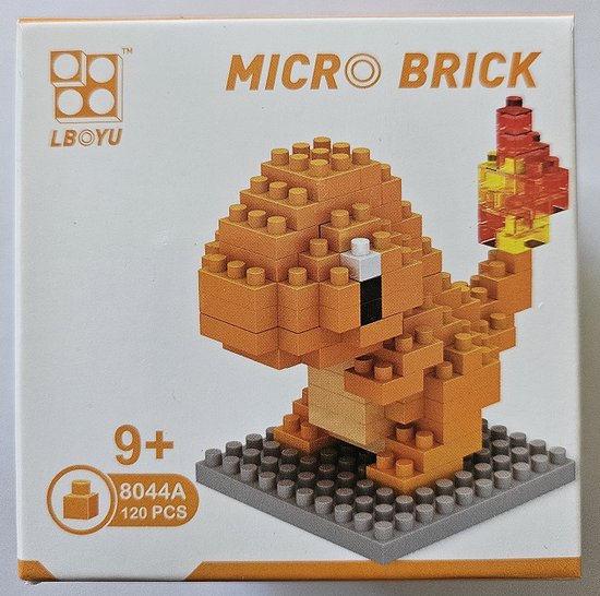 Micro Brick - Charmender - 120Pcs - Pokémon - Bouwen - Bouwspeelgoed | bol