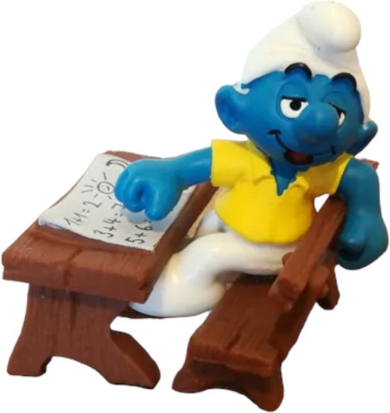 De smurfen - student smurf in schoolbank - smurf 5,5 cm - schleich | bol