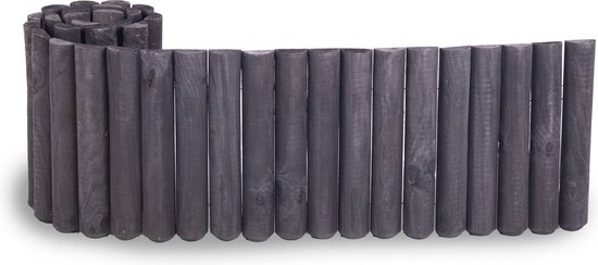 Borderrand Zwart Grenen Hout 180 x 30 cm | bol