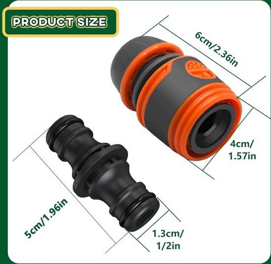 Slangkoppeling voor slangverlenging 13 mm (1/2") en 15 mm (5/8"), ook ...