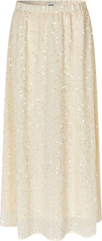 Beige lange rok met pailletten Nia - mbyM | bol