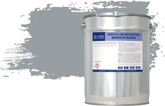 Wixx PU 250 Betonverf Buiten en Binnen - 2.5L - RAL 7040 | Venstergrijs ...