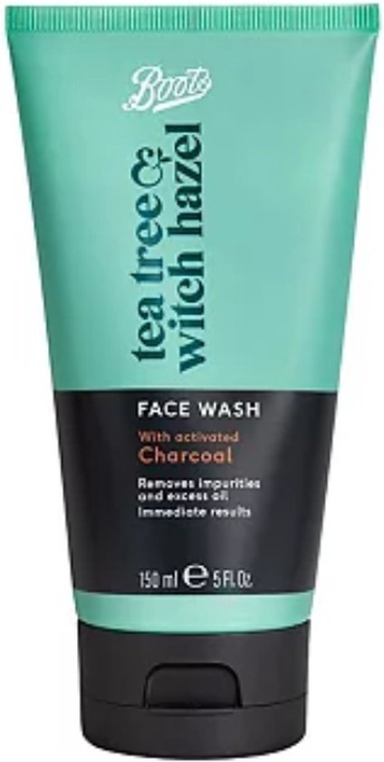 Boots Tea Tree & Witch Hazel Charcoal Face Wash | bol