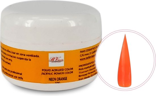 Acrylic Powder 10g Neon Orange | bol