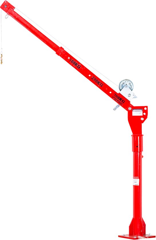 Mobiele kraan 300 kg met manuele lier MW Tools BK300M | bol