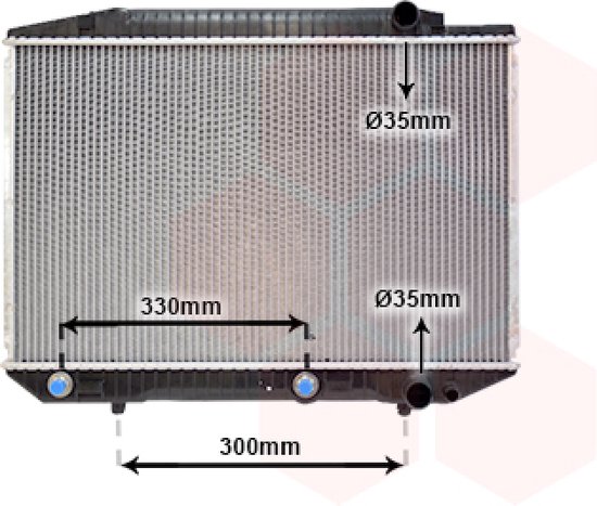 RADIATOR VOOR MERCEDES BENZ W126 1979-1991 1265000103 | bol
