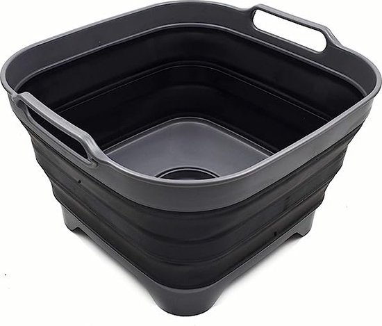 Opvouwbare wasbak - met stop - afwasbak - afwasteil - 30x30x20 cm ...