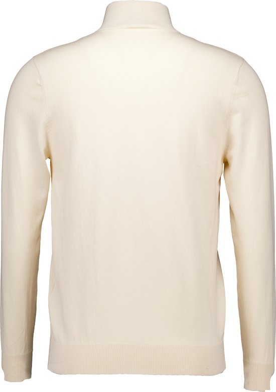 Profuomo - Half Zip Pullover Luxury Ecru - Heren - Maat XXL - Modern-fit | bol