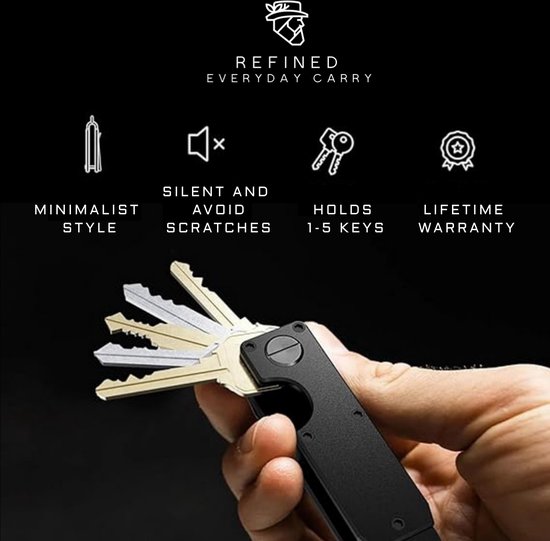 Refined Wallet Aluminium Key Wallet Bruin | bol