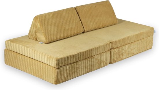XXL Modulaire bank - Speelsofa- Rib Velvet - Sand Comfort (inclusief 2 ...