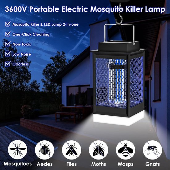 uv-insectenlamp, vliegenvanger, insectenval voor binnen en buiten ...