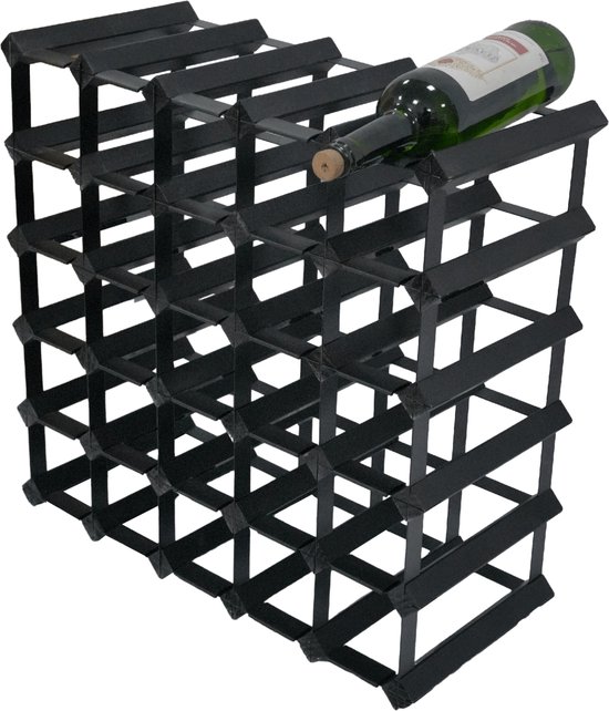Vinata Marano wijnrek - zwart - 30 flessen - wijnrekken - flessenrek ...