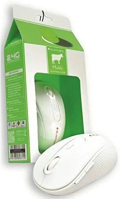 Milki Mouse Milk, Draadloze, Silent Click, Soft Rubber Coated ...