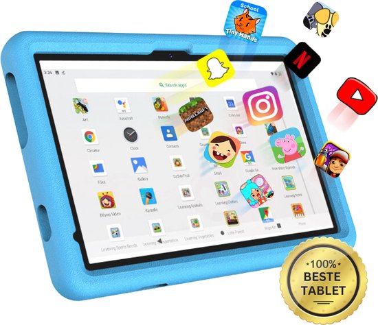 Amoir® Kindertablet PRO – 10.1 inch - 8000mAh Batterij – Android 13 – 4G/5G – 12GB... | bol