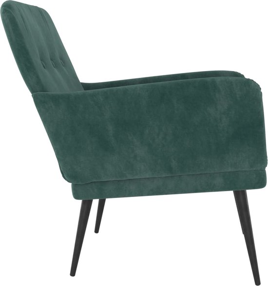 VDXL Fauteuil 62x79x79 cm fluweel donkergroen | bol