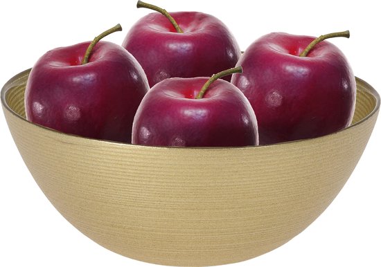 Kunstfruit decofruit - appel/appels - ongeveer 8 cm - donkerrood ...