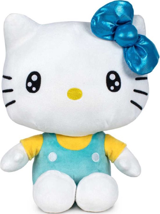 Hello Kitty (Turquoise/Geel) 50th Anniversary Pluche Knuffel 18 cm ...