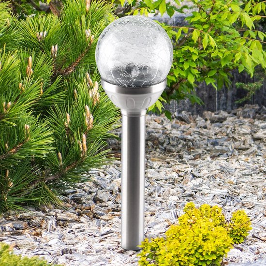 Grundig Buitenlamp Solar Ledverlichting Ø8x34cm Rvs | bol