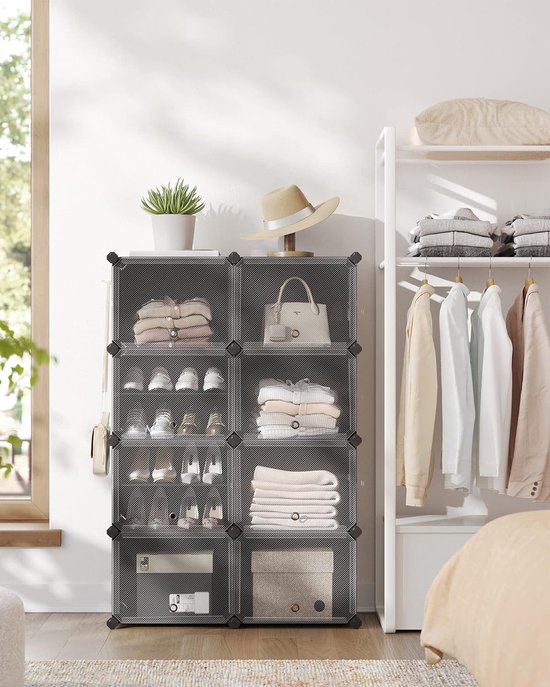 schoenenrek, schoenenopberger, shoe rack, shoe storage, 32D x 124B x ...