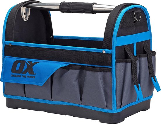 gereedschapstas met ronde bovenkant, zwart/blauw | bol