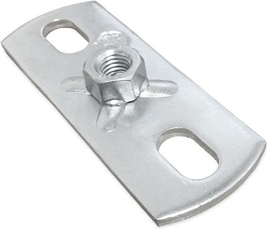 Muurplaat met moer - M16 - 120 x 40mm - Gegalvaniseerd | bol