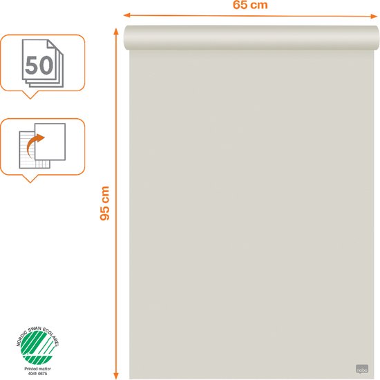 Nobo Standaard Flipoverblok op Rol - 50 Vellen Dubbelzijdig Geruit of ...