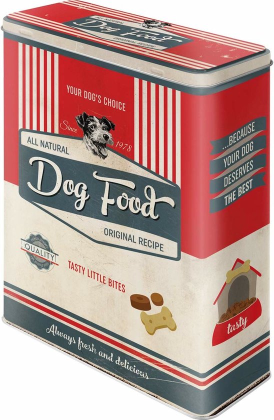 Nostalgic Art - XL Dog Food - Retro 3D Design Voorraadblik | bol