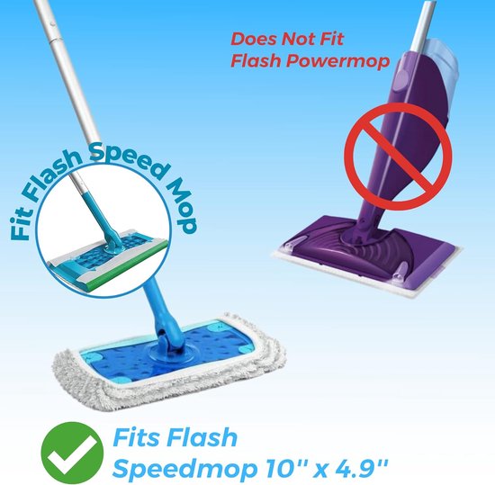4 Pack Herbruikbare Microfiber Mop Refill Pads voor Flash Speedmop ...