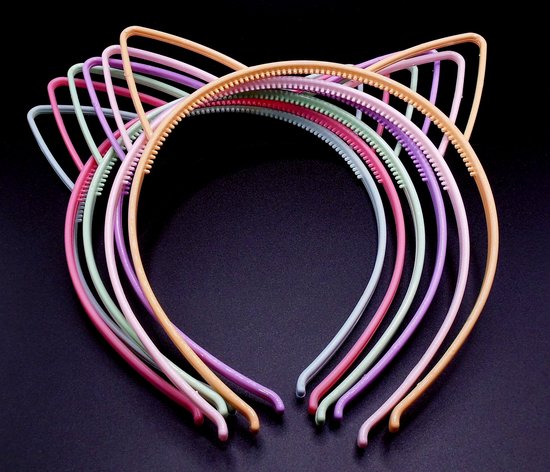 Diademen met katten oren set van 6 stuks. - kinderfeestje - verjaardag ...