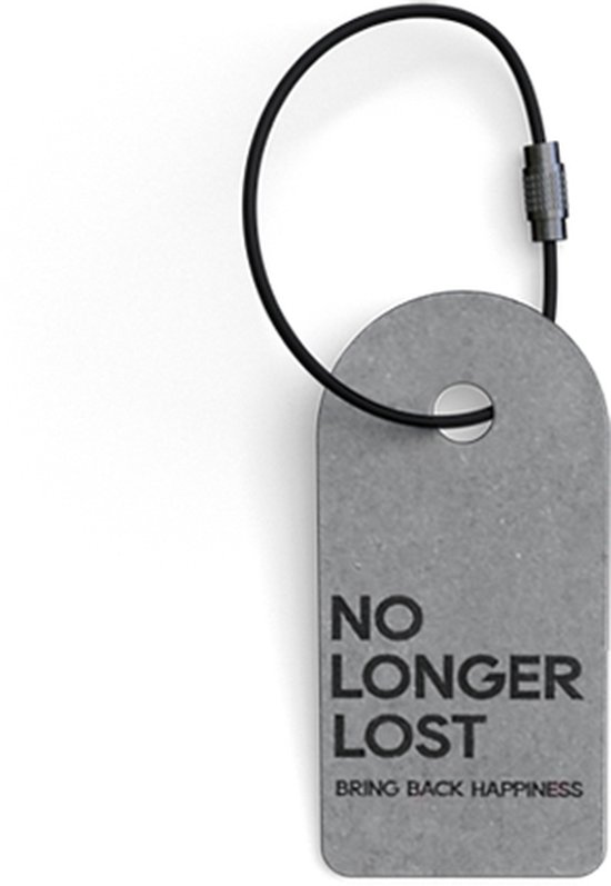 NoLongerLost - Metal Dog Tag - Donkergrijs - Unieke QR code - Track en ...