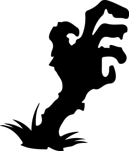 Sticker - Halloween - Hand - 20x30cm - WIT | bol.com